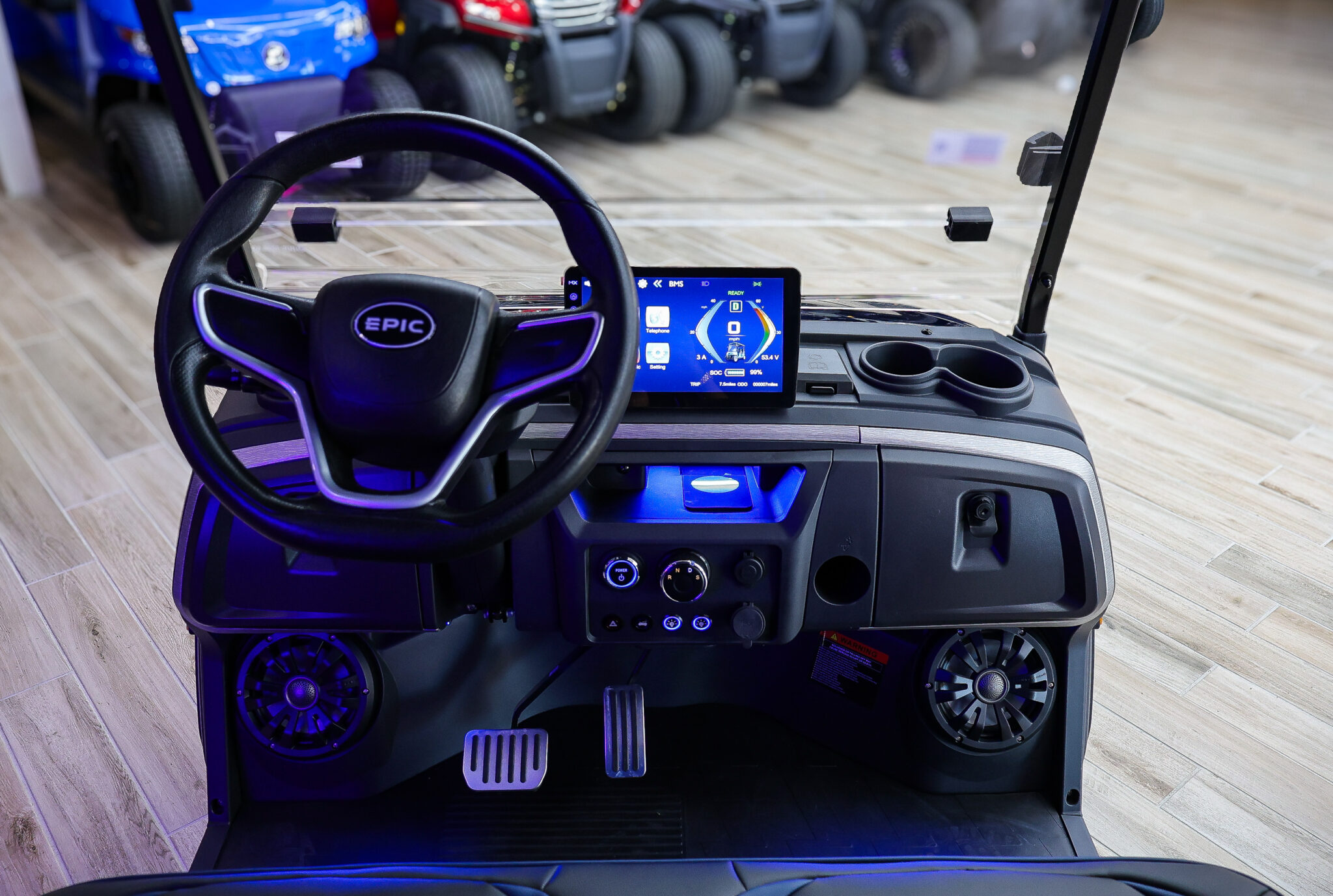 2026 Navy Blue Epic E60FX Golf Cart/LSV - Galaxy Golf Cars